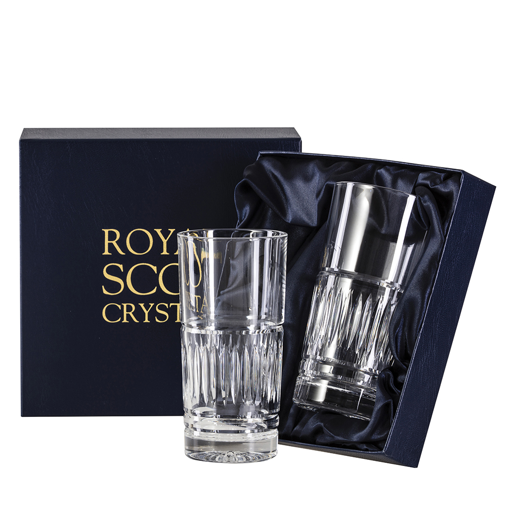 Art Deco 2 Crystal Champagne Flutes - 225 mm (Presentation Boxed ...