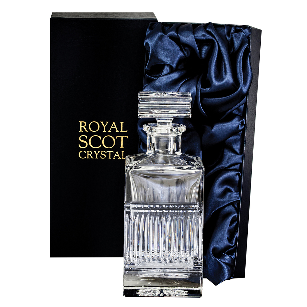 Art Deco Single Malt Round Crystal Spirit Decanter - 200mm ...