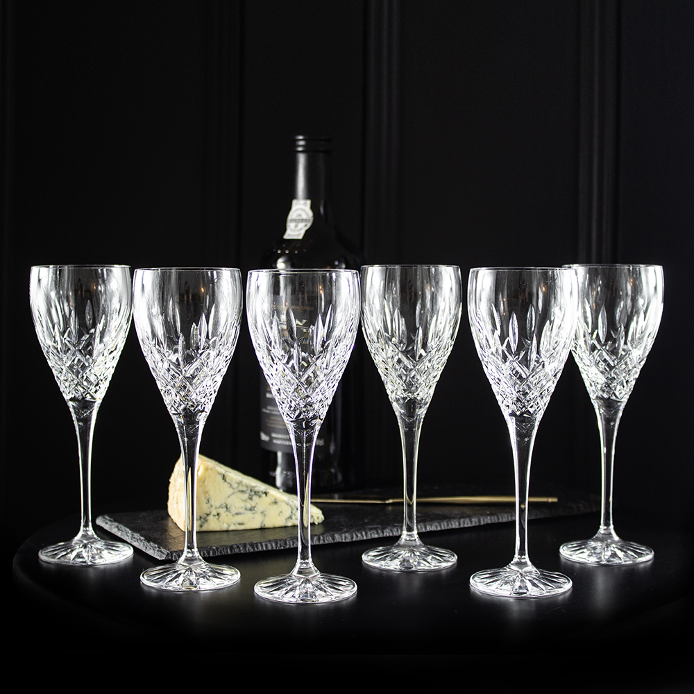 London - 6 Crystal Port / Sherry Glasses 178mm (Presentation Boxed ...