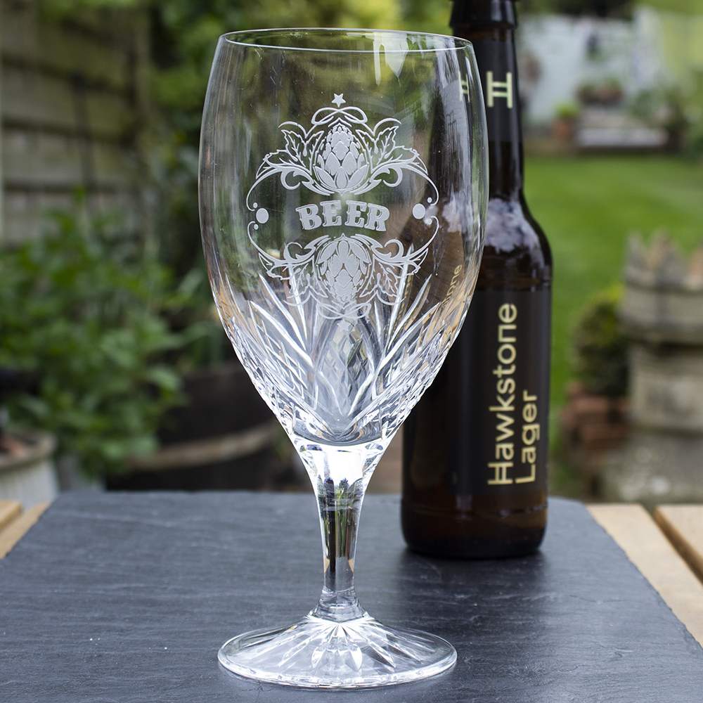Highland Crystal Stemmed Beer Glass 40cl (Gift Boxed) | Royal Scot Crystal