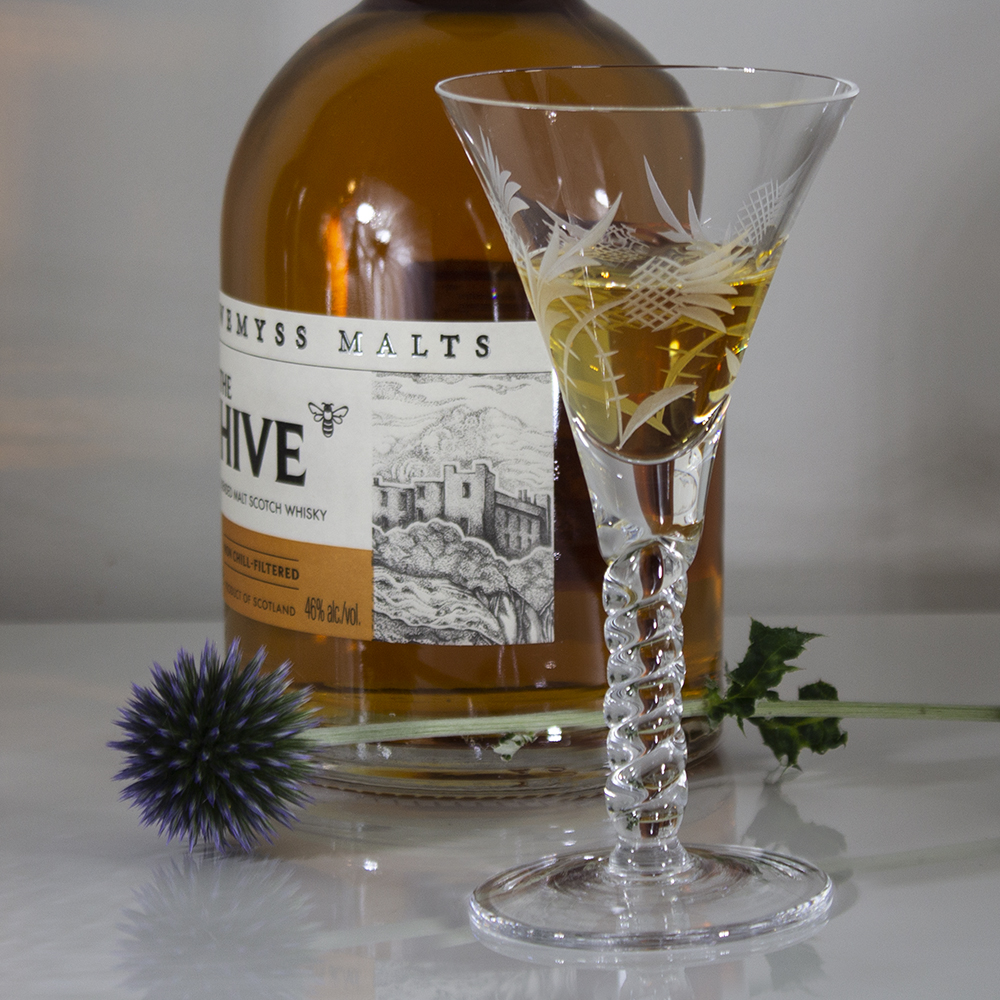 Barley Twist - 2 Flower of Scotland (Thistle) Port/Sherry Glasses 140mm ...