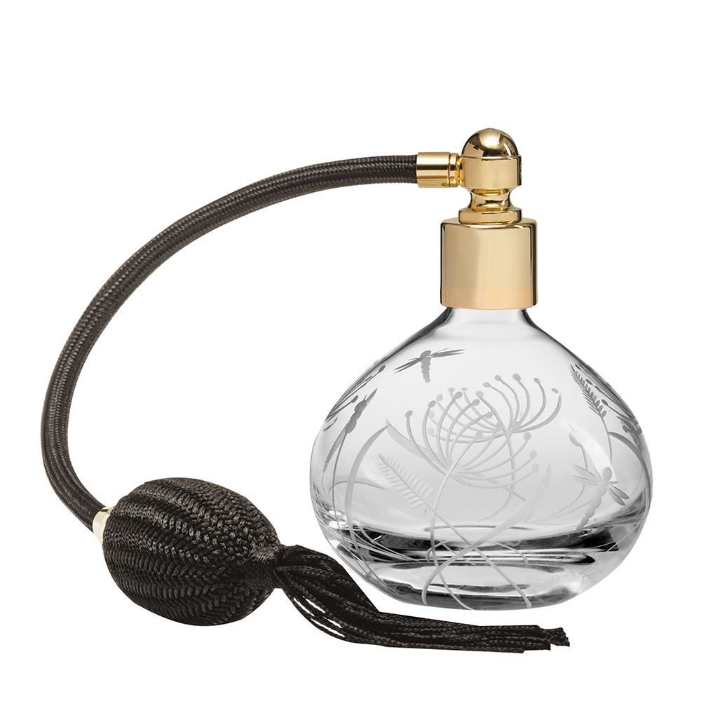 Dragonfly Round Perfume Atomiser (Black Puffer) - 105mm (Gift Boxed ...