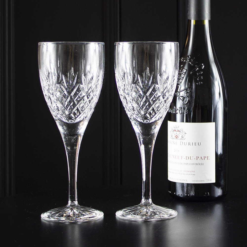 Edinburgh - 2 Crystal White/Red Wine Glasses 210mm (Presentation Boxed ...