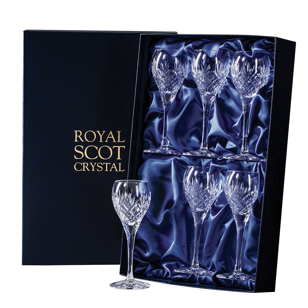 Edinburgh - 6 Crystal Port / Sherry Glasses 165mm (Presentation Boxed ...