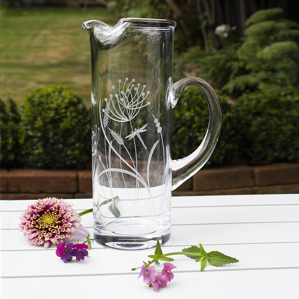Dragonfly Tall Jug 240 mm (Gift Boxed) | Royal Scot Crystal - New
