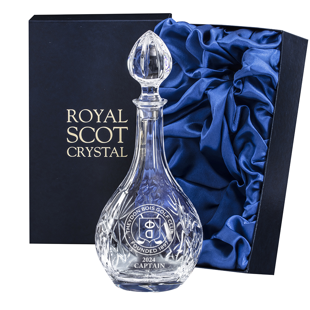 Personalised Golf Prize - Hand Cut Crystal Engraved Whisky Set Highland ...