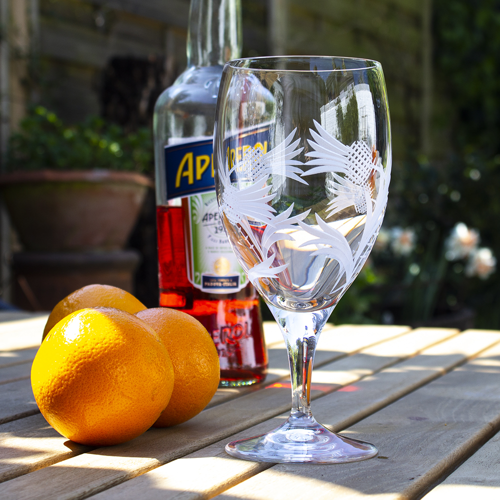 Flower of Scotland Crystal Stemmed Aperol Glass 40cl (Gift Boxed)
