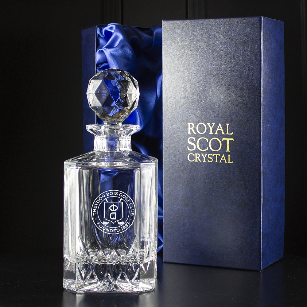 Personalised - Hand Cut Crystal Engraved Square Spirit Decanter ...