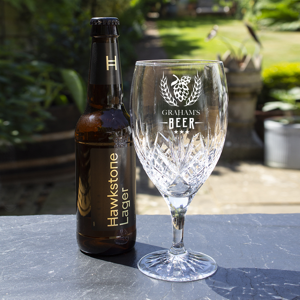 Highland Crystal Stemmed Beer Glass 40cl (Gift Boxed) | Royal Scot Crystal