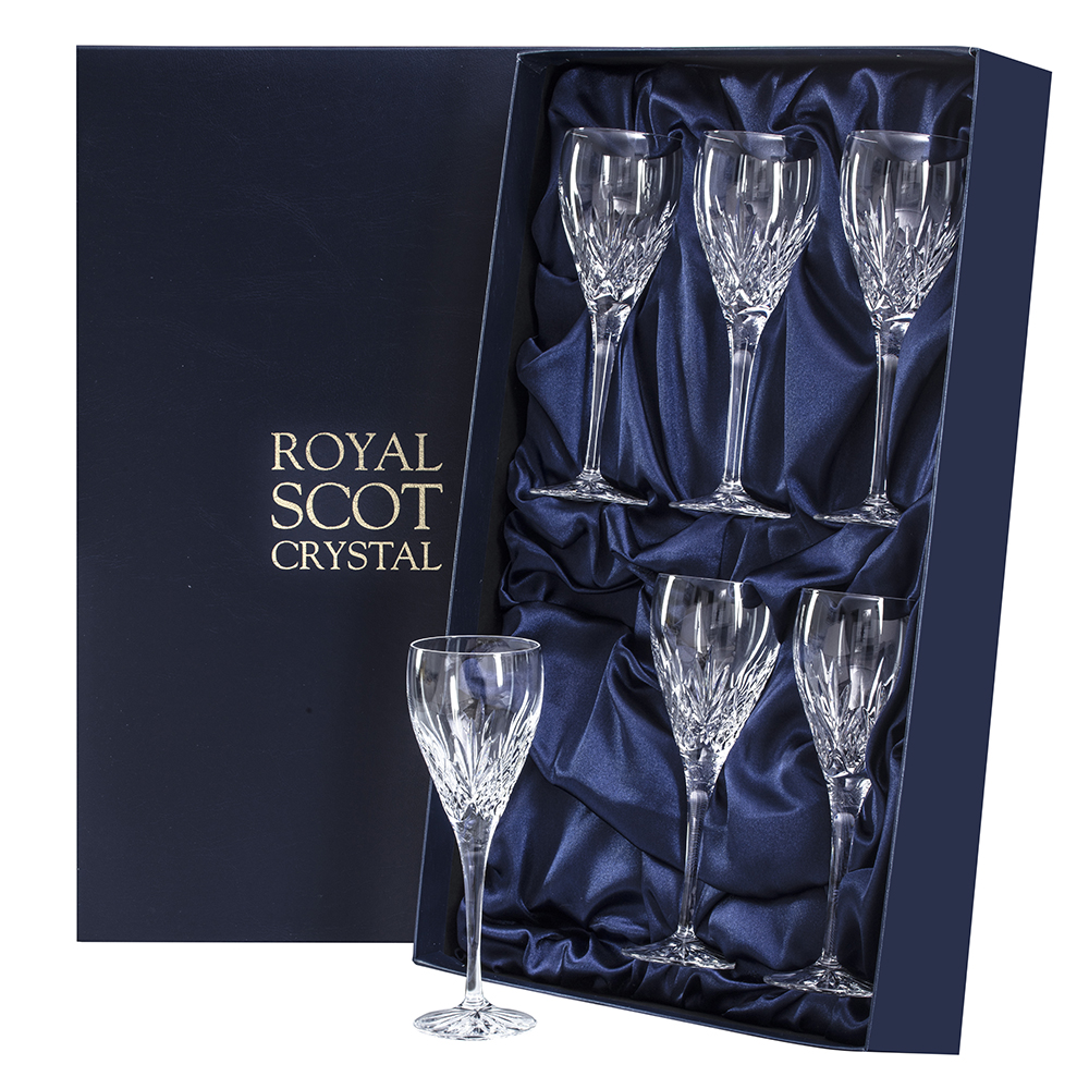 Edinburgh - 6 Crystal Port / Sherry Glasses 178mm (Presentation Boxed ...