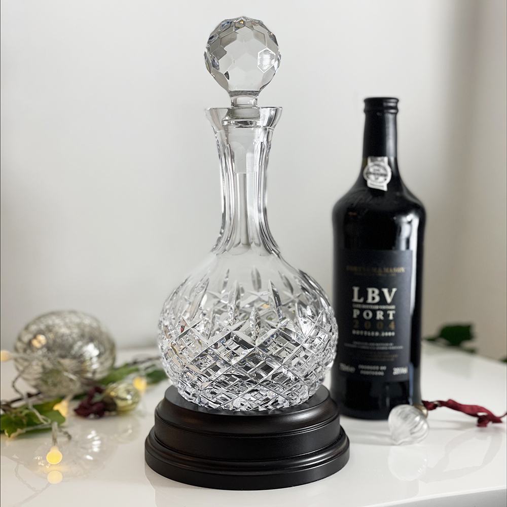 London Crystal Hogget Decanter (With Solid Mahogany Base) (Gift Boxed ...