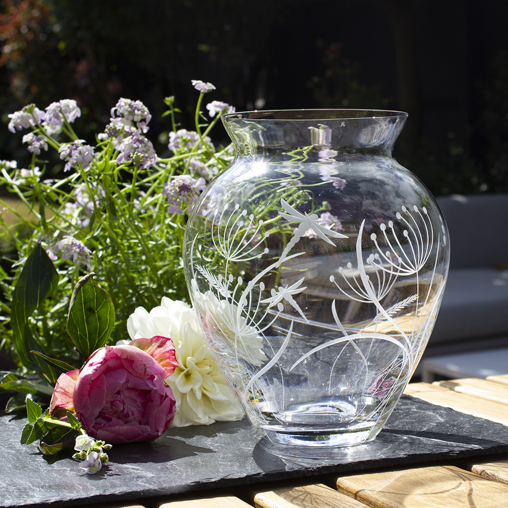 SALE Dragonfly Medium Posy Vase (Giftware) - 150mm (Gift Boxed) | Royal Scot Crystal | Royal ...