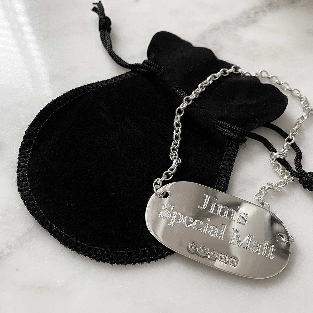 Personalised - Sterling Silver Hallmarked Decanter Label| Royal Scot ...