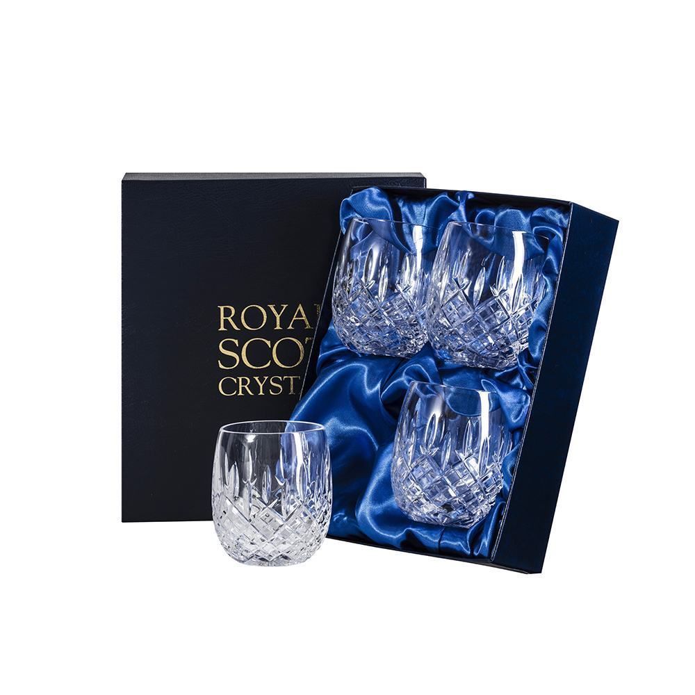 Aviemore - 4 Crystal Gin & Tonic (G&T) Tumblers 12oz (Barrel Shaped ...