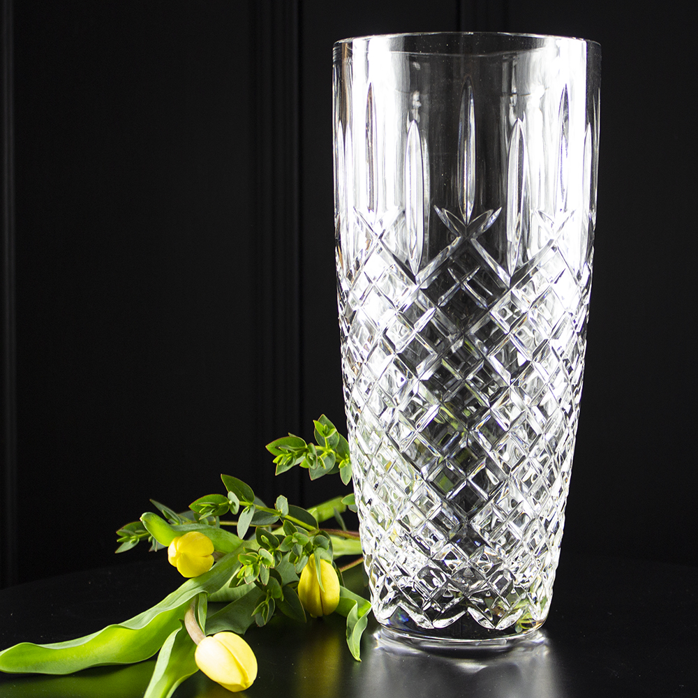 London Tall Barrel Crystal Vase 270mm (Gift Boxed) | Royal Scot Crystal ...