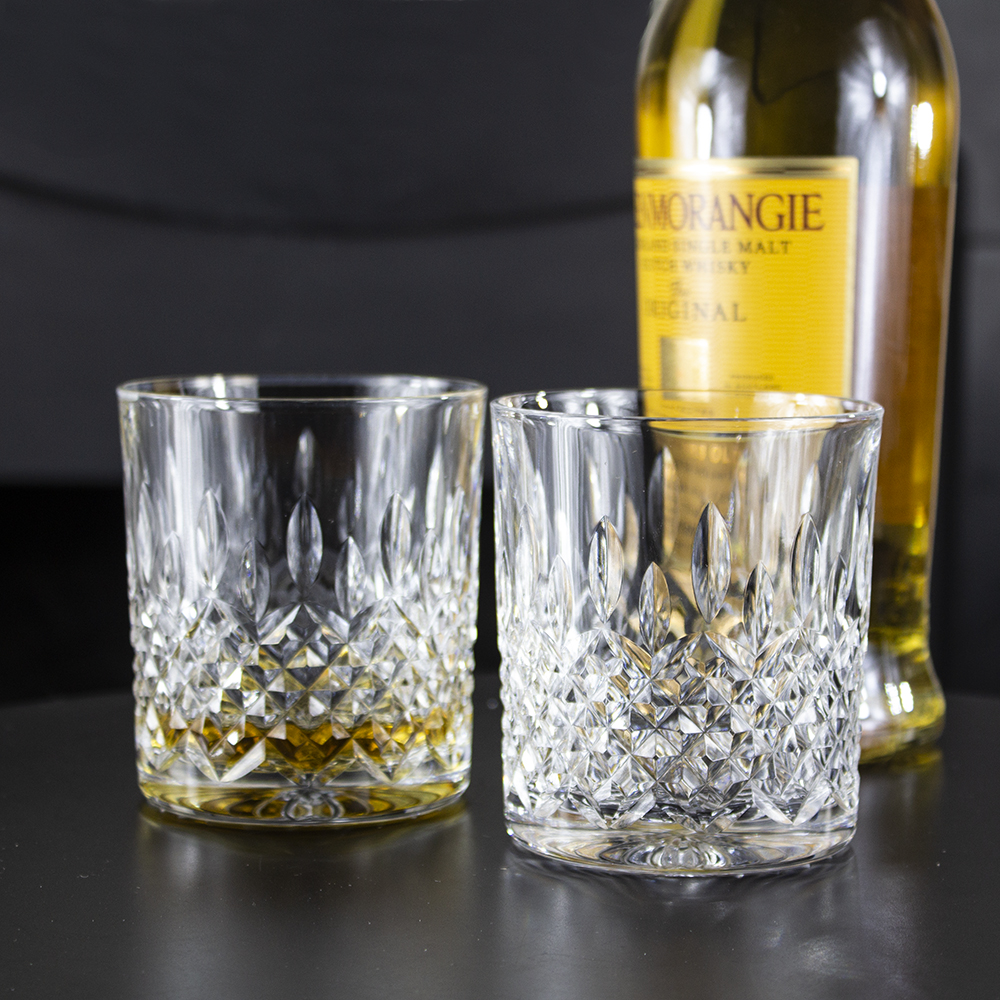 Hand Cut Crystalware - Mayfair 2 Large Crystal Tumblers 95mm (Gift ...