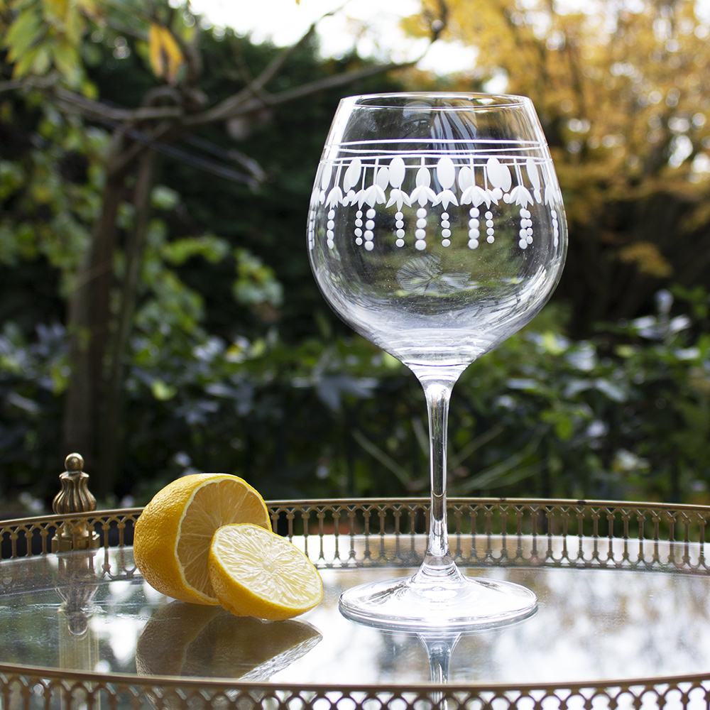 Flower of Scotland (Thistle) - Gin and Tonic (G&T) Copa Glass 210mm ...