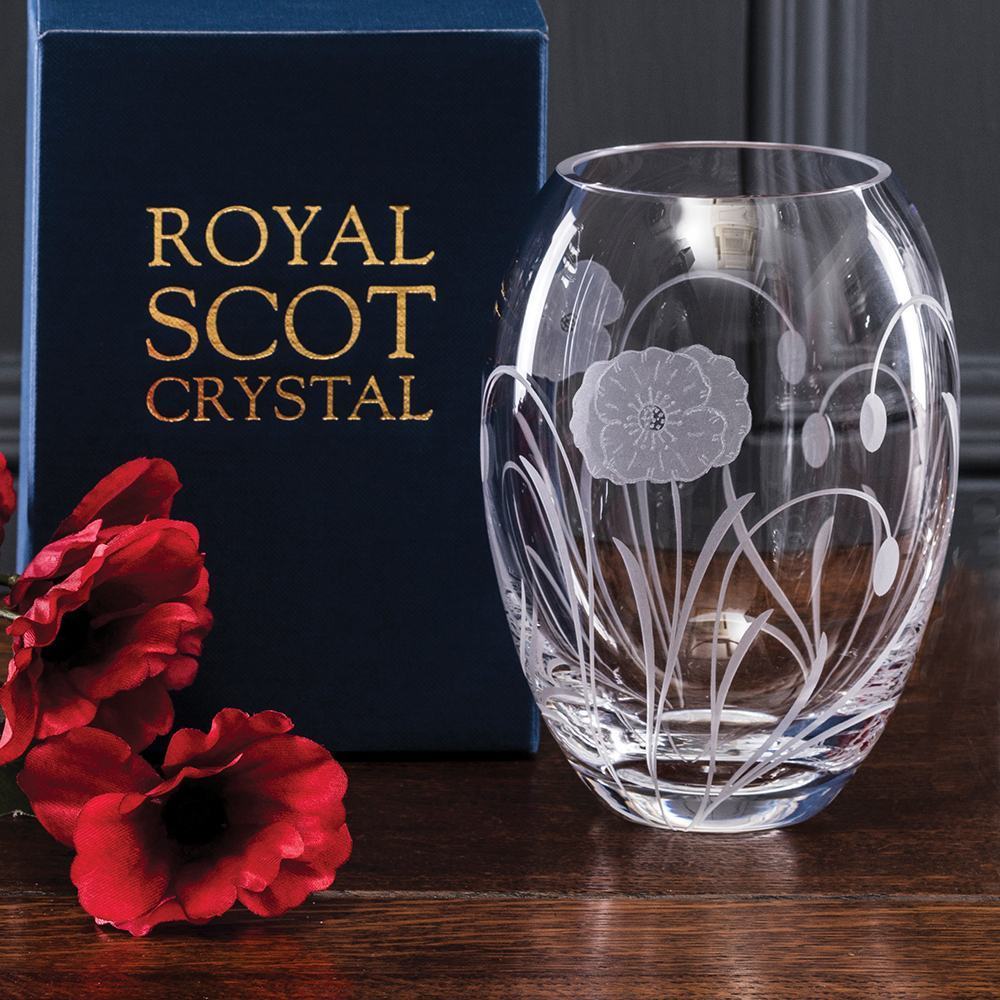 Diamante (Swarovski) Waisted Vase (Gift Boxed) 215mm | Royal Scot ...