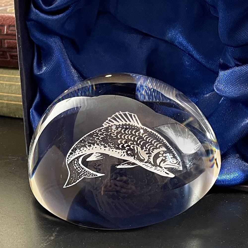 Crystal Glass Dome Paperweight engraved Pheasant Design - 77mm ...