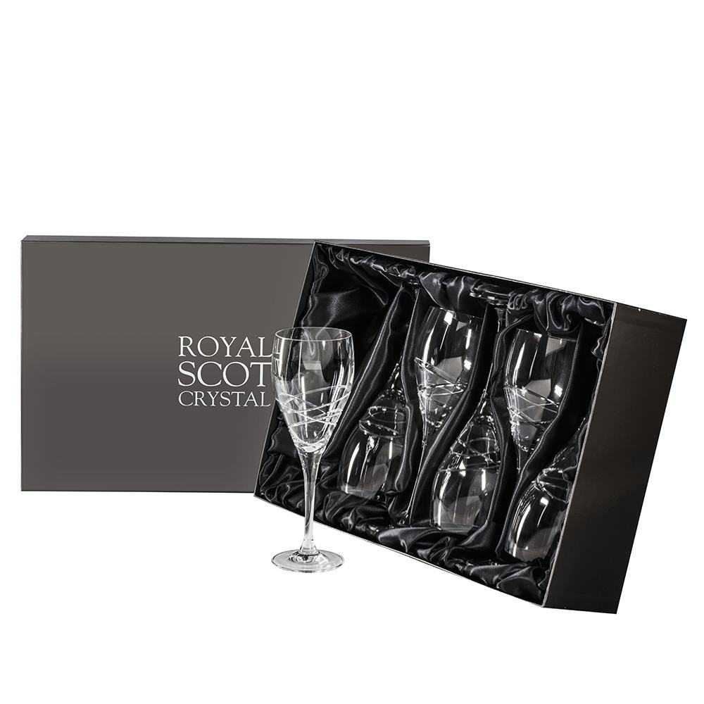 Skye - 6 Large Crystal Wine Glasses 235mm (Presentation Boxed) | Royal ...
