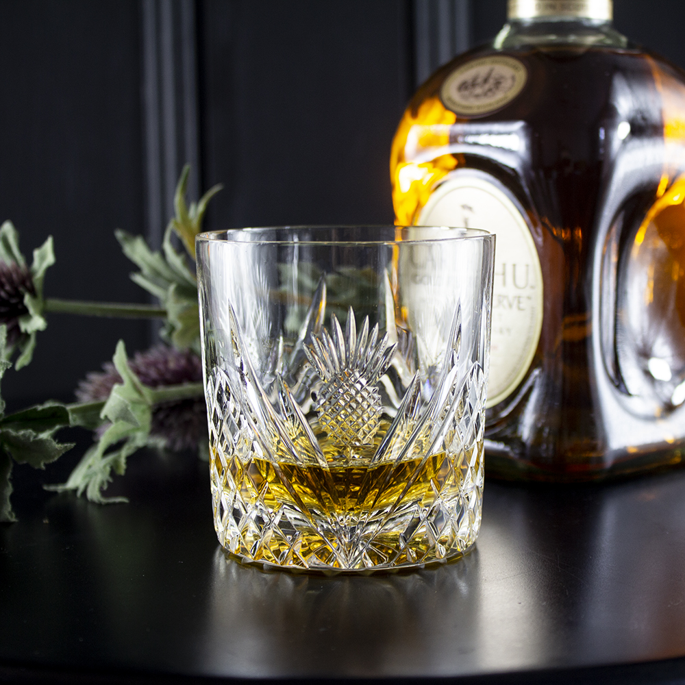 Scottish Thistle - 2 Large Wine Glasses 210mm (Presentation Boxed ...