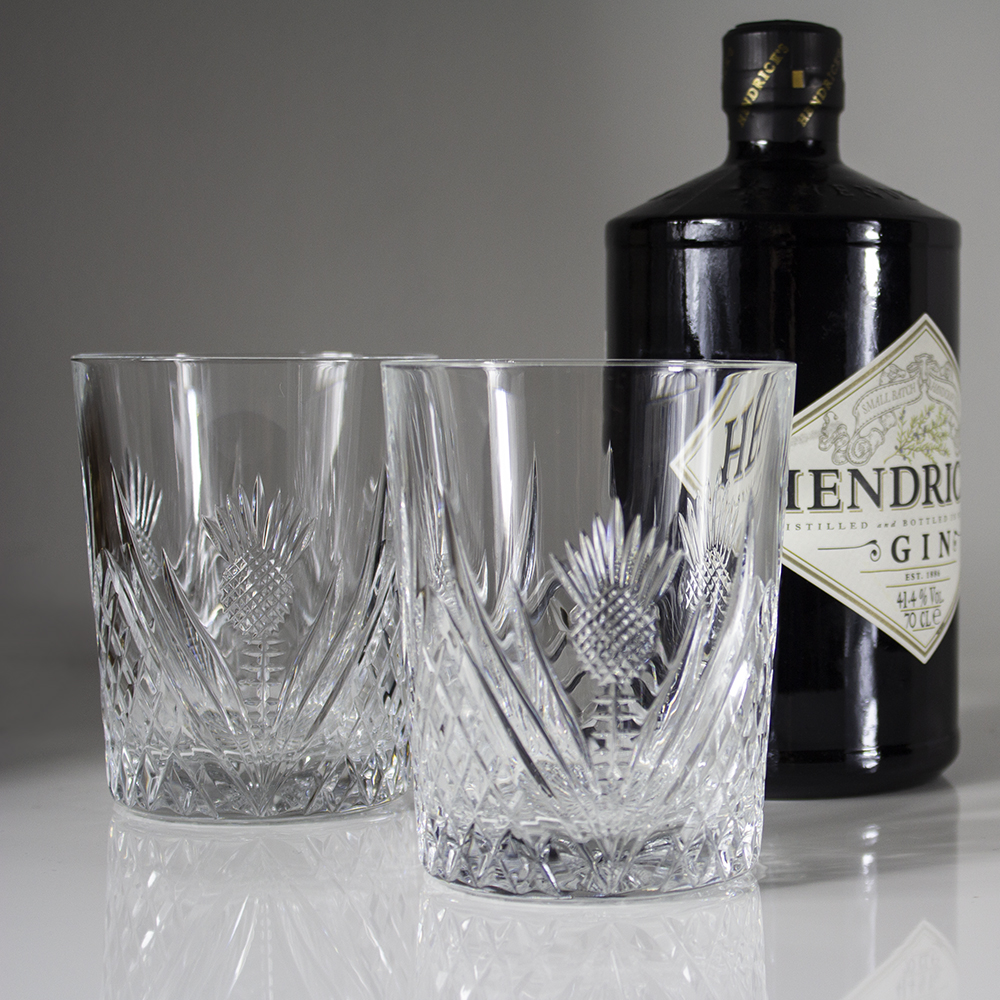 Art Deco - 2 Large On the Rocks Tumblers 110 mm (Presentation Boxed ...