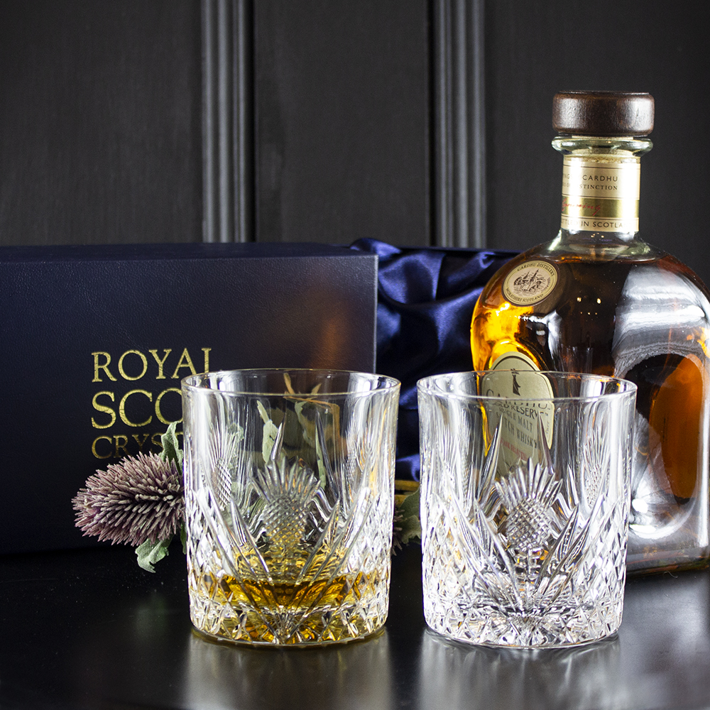 Golden Wedding Anniversary Hand Cut Engraved 2 Flower of Scotland ...