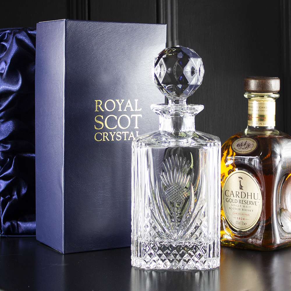 Scottish Thistle - Crystal Ships Decanter 290mm (Gift Boxed) | Royal ...