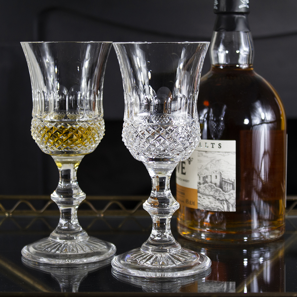 Flower of Scotland Crystal Tot Glass (Shot) (Thistle Shape) - 60mm ...