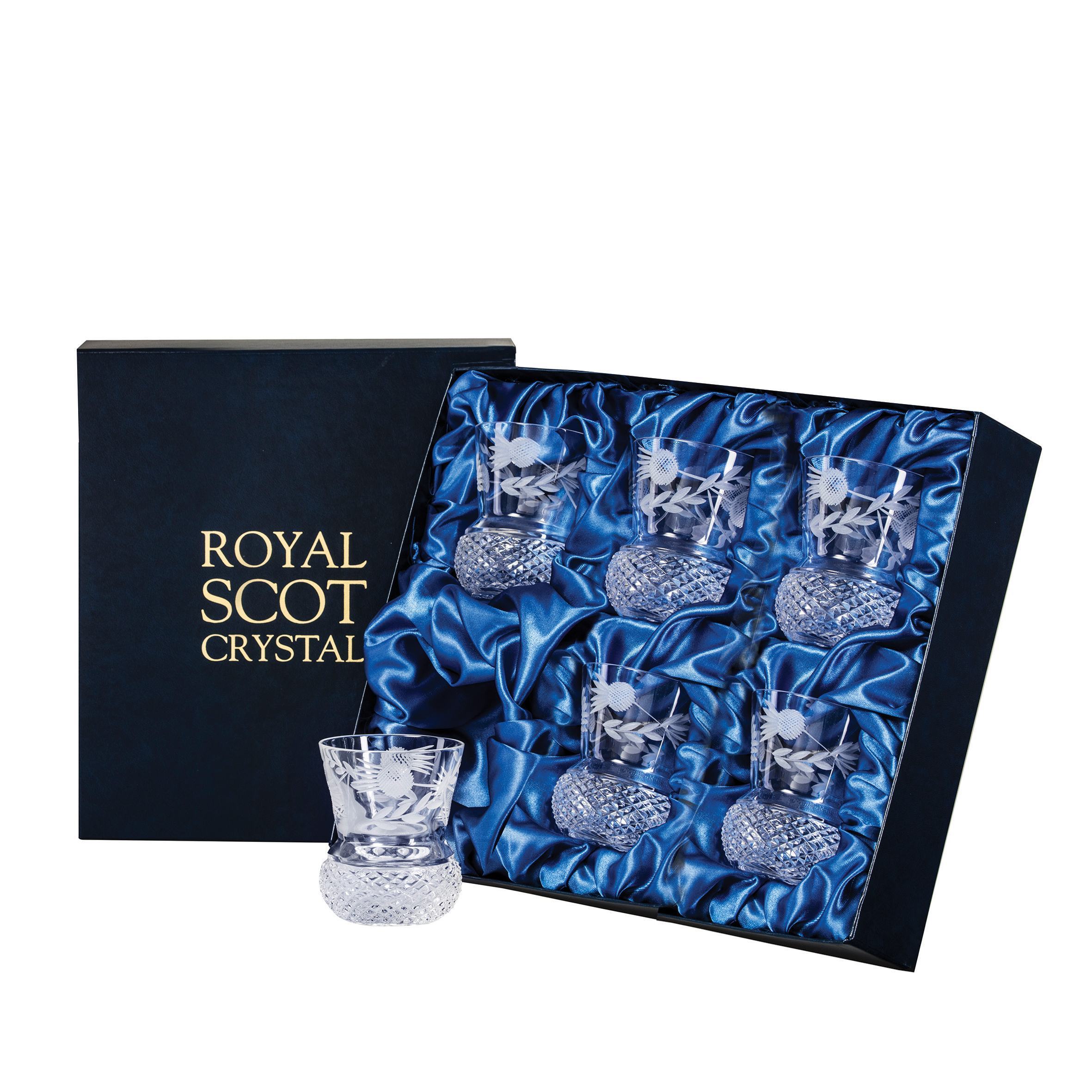 Flower of Scotland Crystal Tot Glass (Shot) (Thistle Shape) - 60mm ...