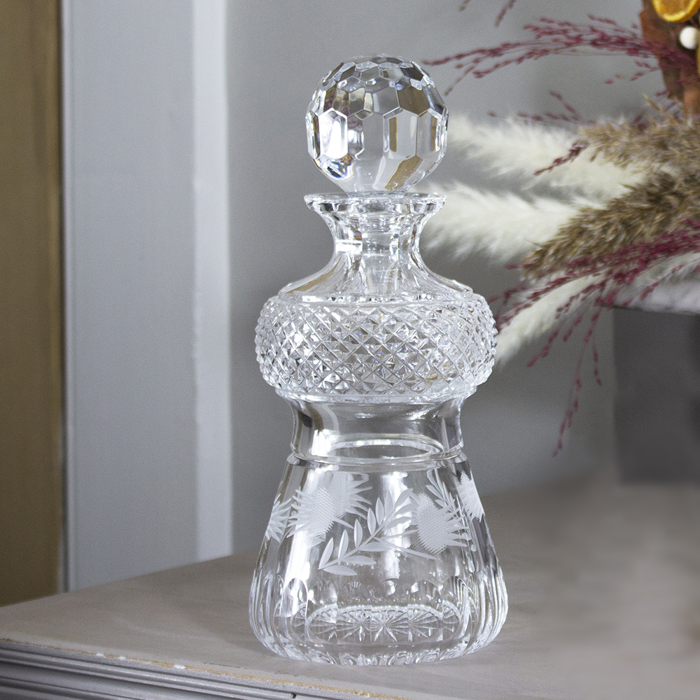 Flower of Scotland Crystal Tot Glass (Shot) (Thistle Shape) - 60mm ...